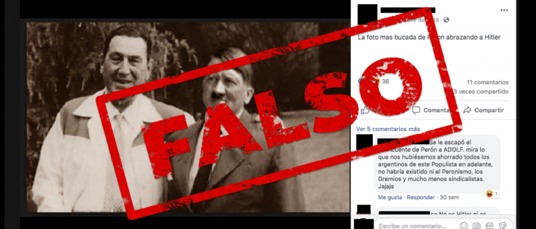 Es falsa la foto de Perón al lado de Hitler - Chequeado